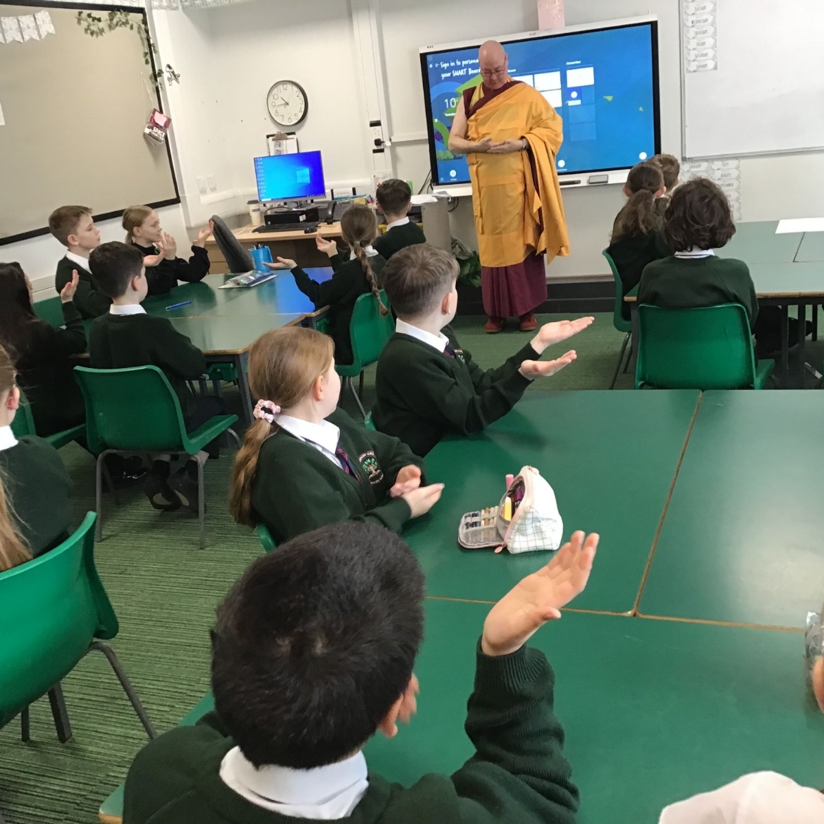 Barrow URC Primary School - Buddhist Monk visit to Year 5