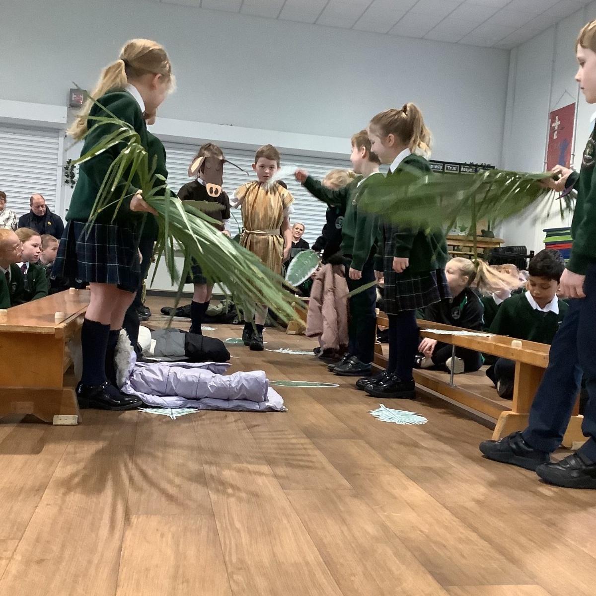 Barrow URC Primary School - Year 2 lead us in our Palm Sunday worship